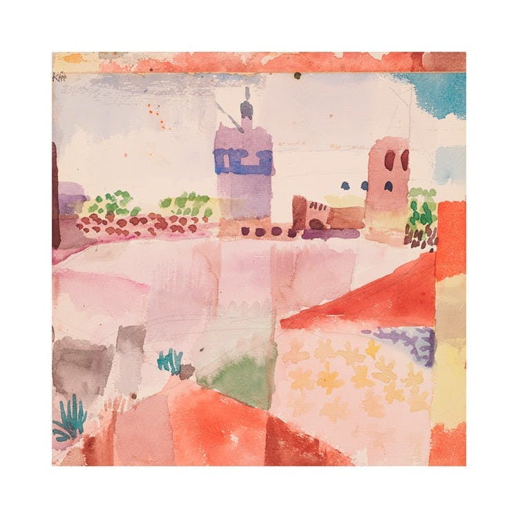 Paul Klee - Hammamet With Its Mosque Square Print Wall Art, Modern Wall ...