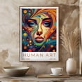Paul Klee Inspired Modern Cyclical Terracotta Grid Art Mid Century ...