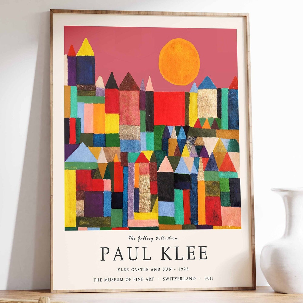 Paul Klee Poster, Castle And Sun, Abstract Paul Klee Print, Paul Klee ...
