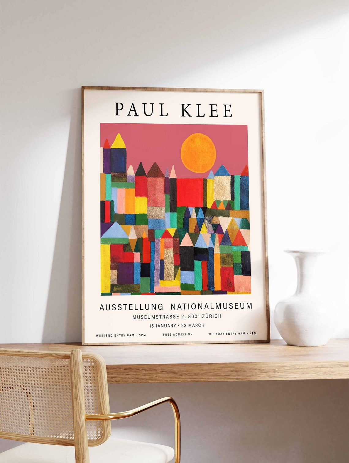 Paul Klee Poster, Castle And Sun, Paul Klee Exhibition Print, Abstract ...