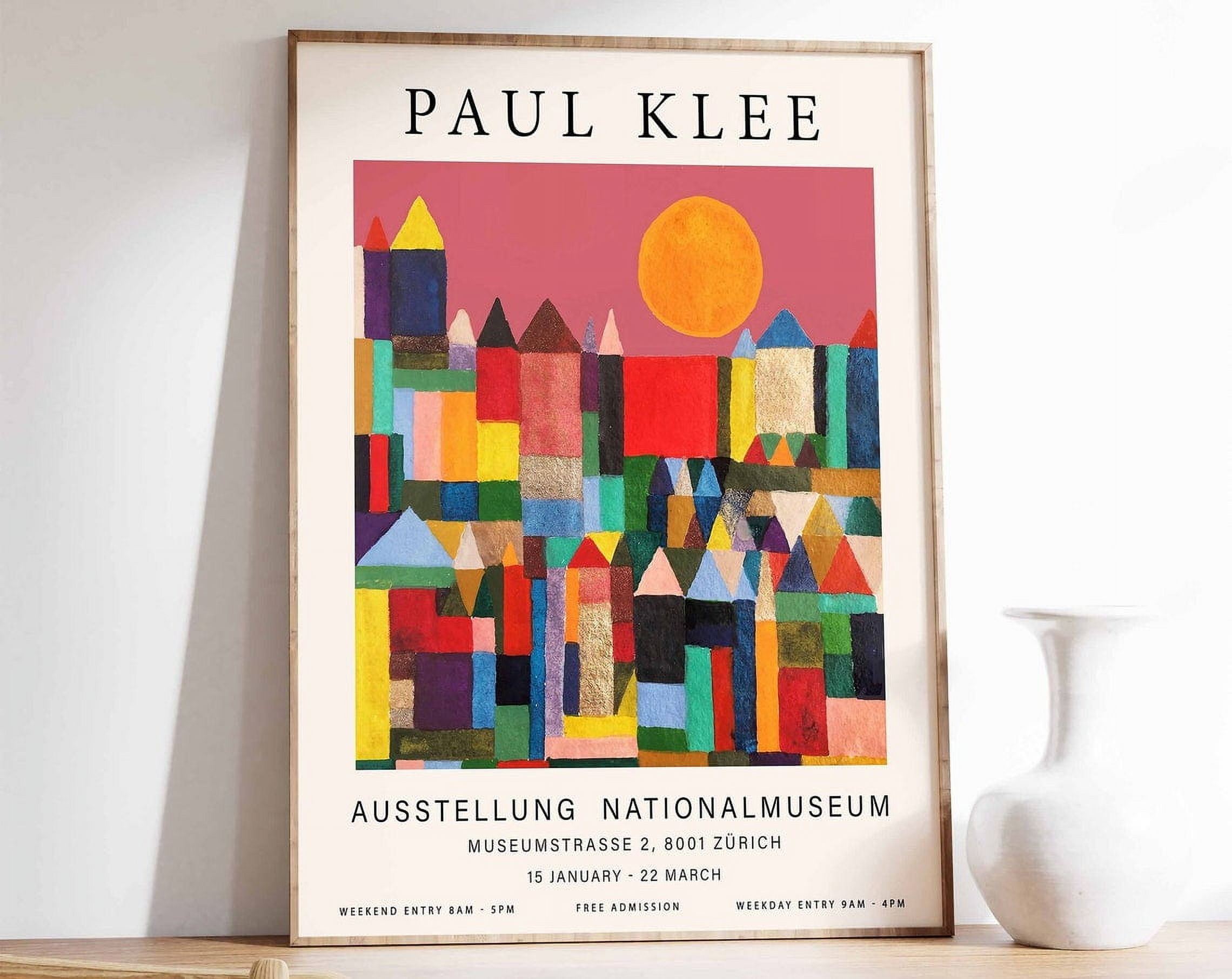 Paul Klee Poster, Castle And Sun, Paul Klee Exhibition Print, Abstract ...