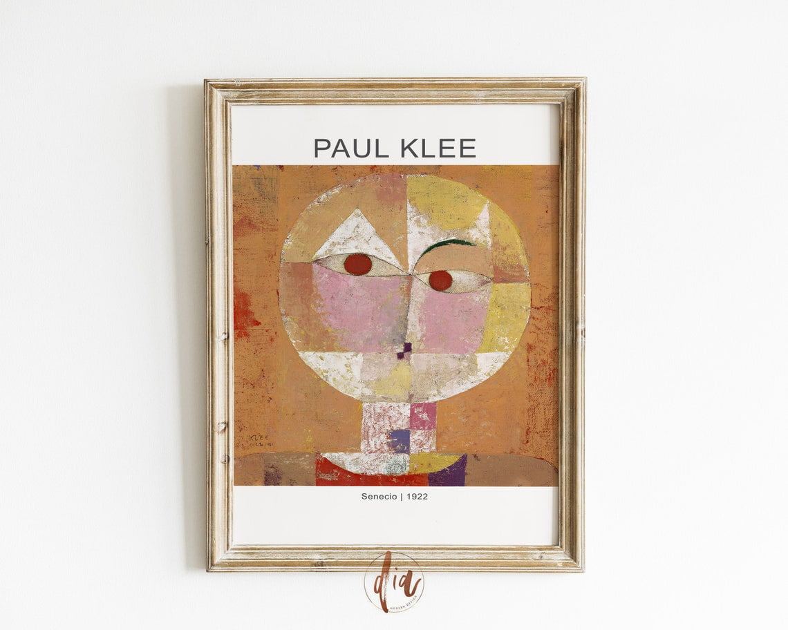 Paul Klee Print, Abstract Portrait, Famous Painting Exhibition Poster ...