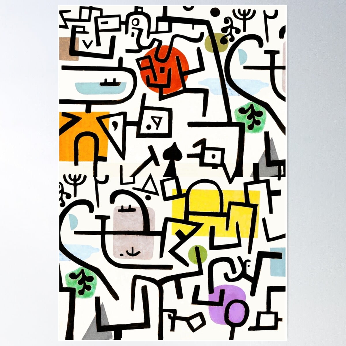 Paul Klee'S Rich Port Iconic Painting - Vibrant Artwork Poster Wall Art ...