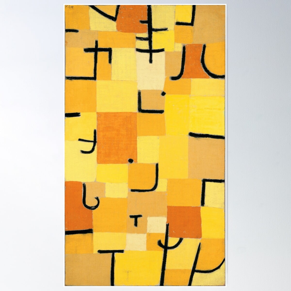 Paul Klee - Signs In Yellow - Zeichen In Gelb Poster Wall Art, Modern ...