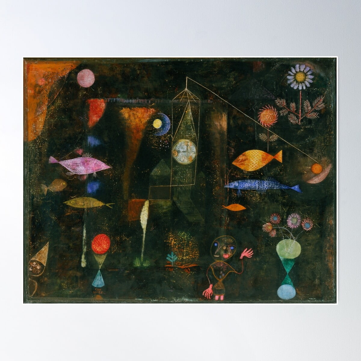 Paul Klee Swiss Fish Magic Poster Wall Art, Modern Wall Decor For ...