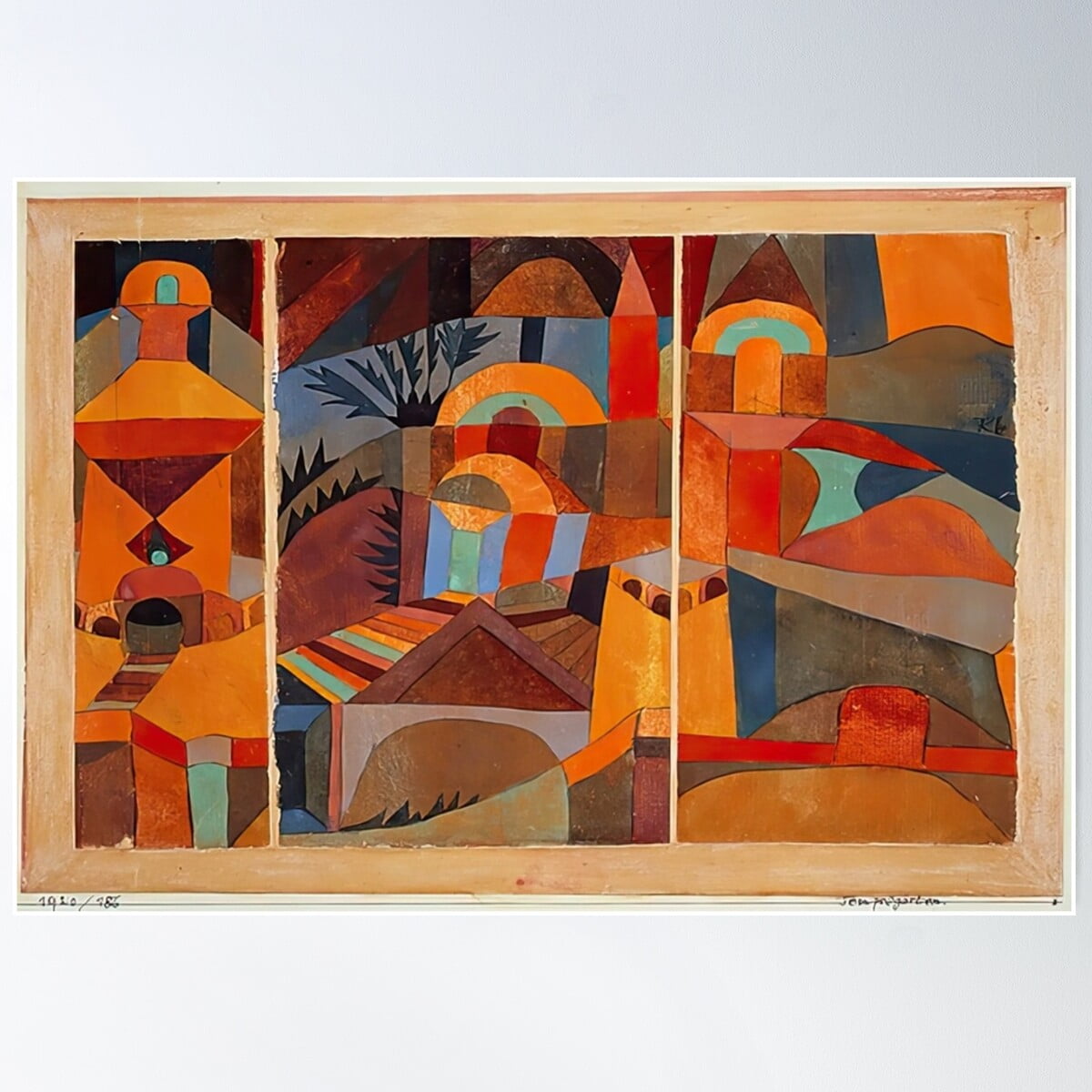Paul Klee - Temple Gardens (1920) Poster Wall Art, Modern Wall Decor ...