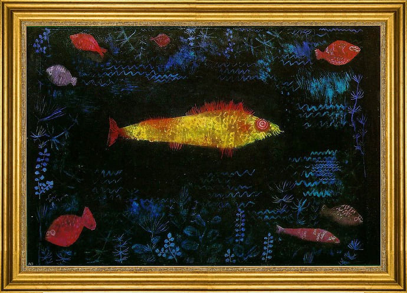 Paul Klee The Goldfish - 16" x 24" Framed Premium Canvas Print ...
