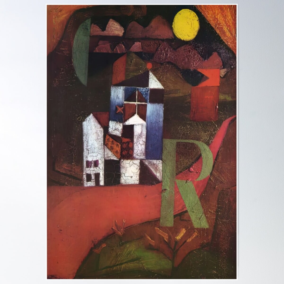 Paul Klee - Villa R (1919) Poster Wall Art, Modern Wall Decor For ...