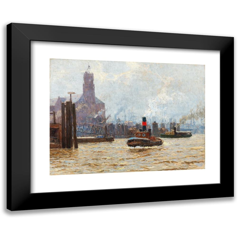 Paul Kutscha 14x11 Black Modern Framed Museum Art Print Titled - Port ...