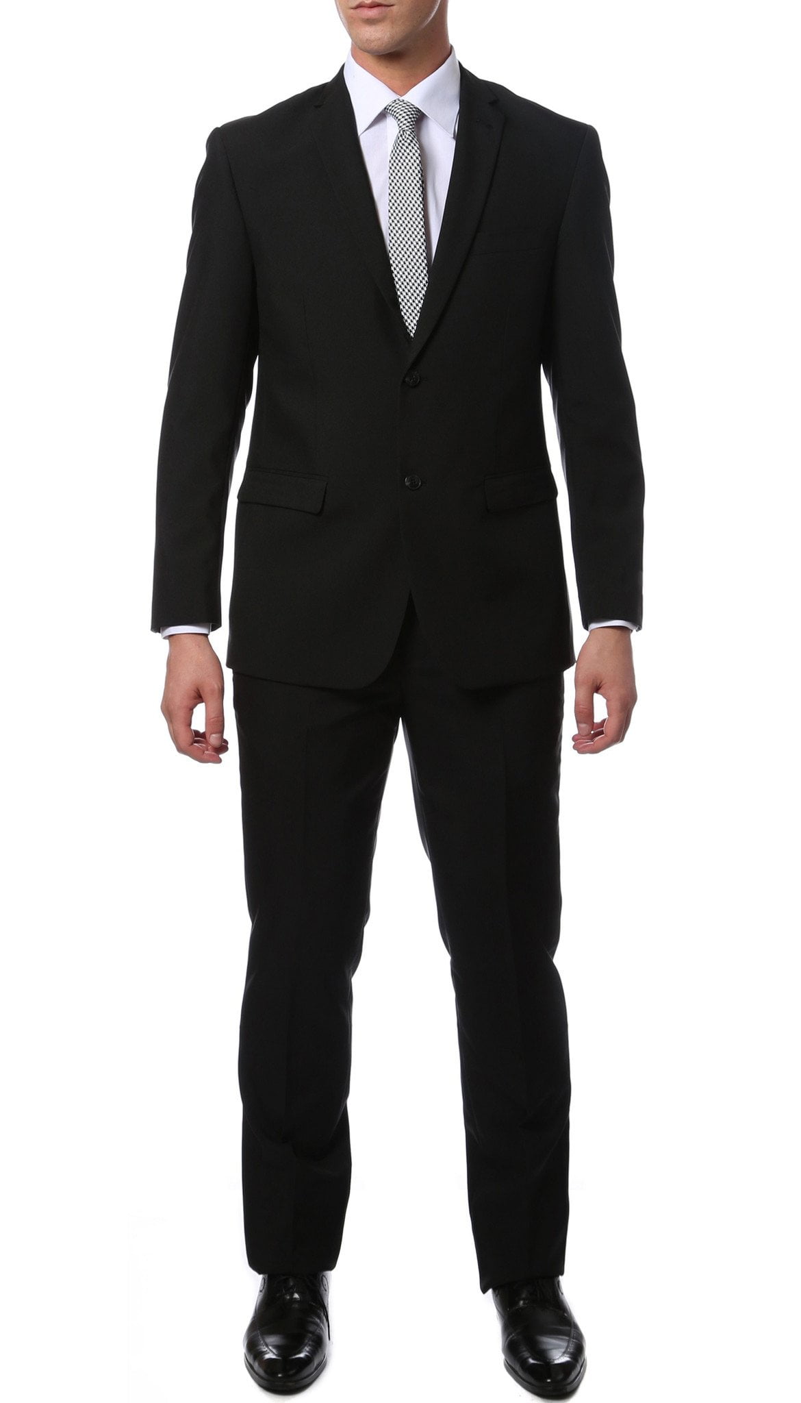 Paul Lorenzo MM Classic Black Slim Fit 2pc Suit~58 L / 52 W - Walmart.com