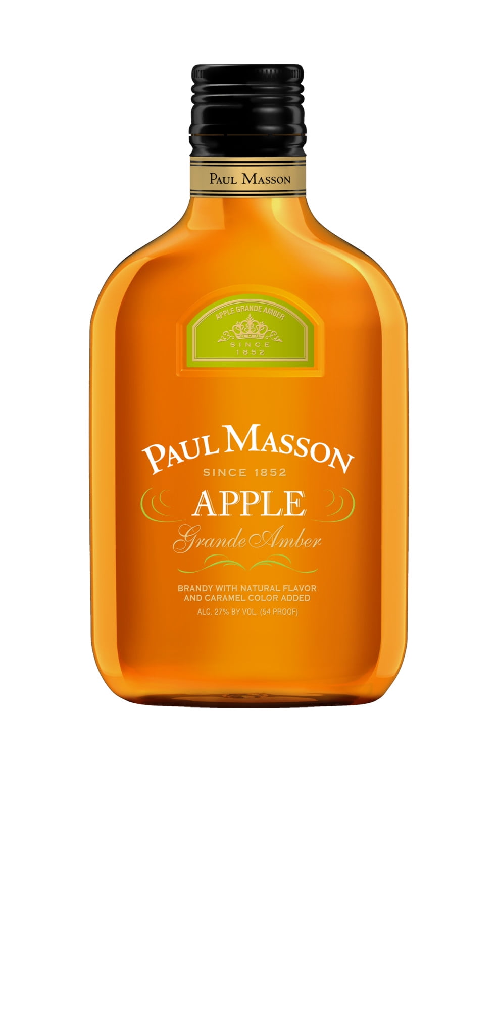 Paul Masson Grande Amber Apple Brandy, 200 mL Bottle, 54 Proof ...