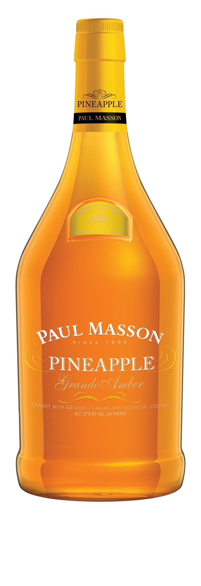 Paul Masson Grande Amber Pineapple Brandy, 1.75 L Bottle, 54 Proof ...