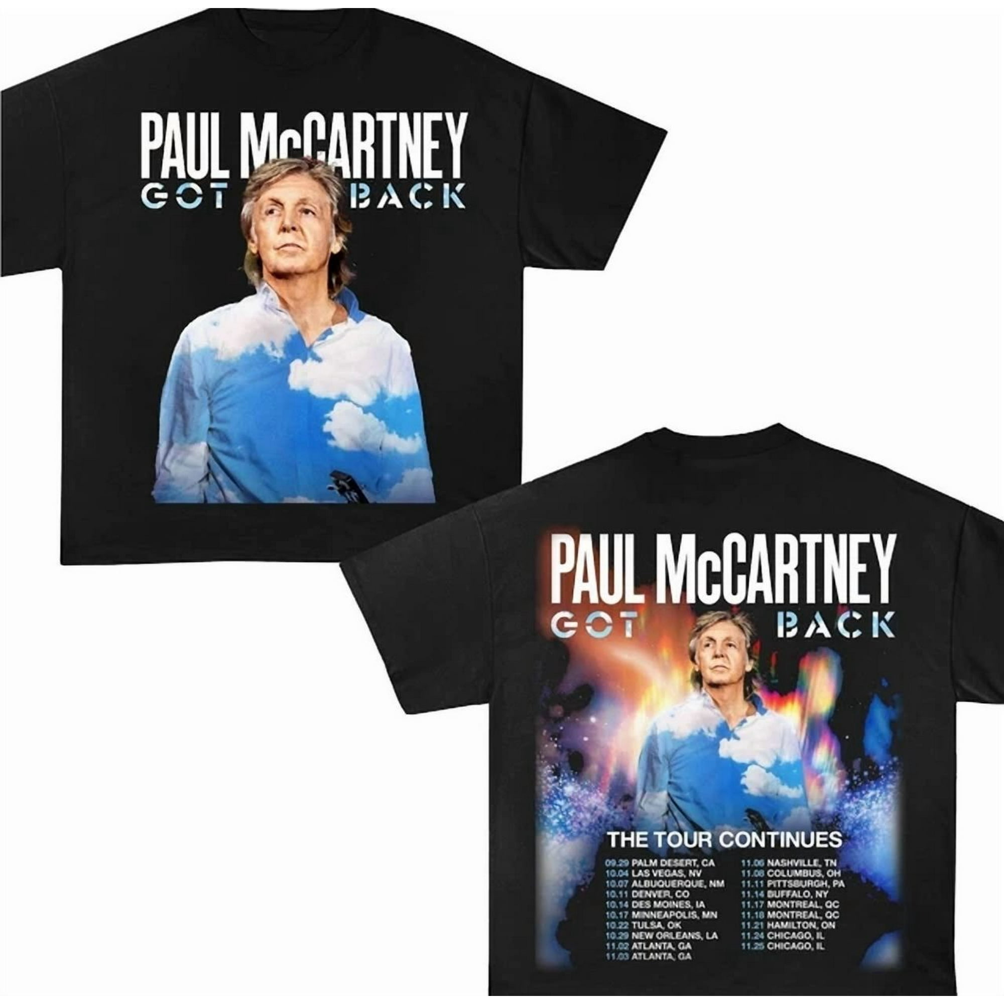Paul McCartney Got Back Tour 2025 North America Two Sided T-Shirt ...