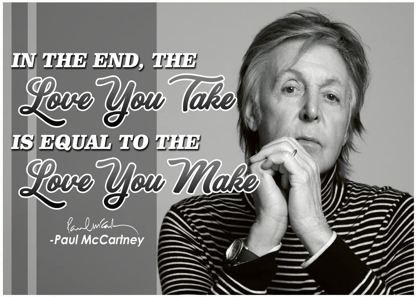 Paul McCartney Quote Poster Art Decor Cool Posters Wall Art Beatles ...