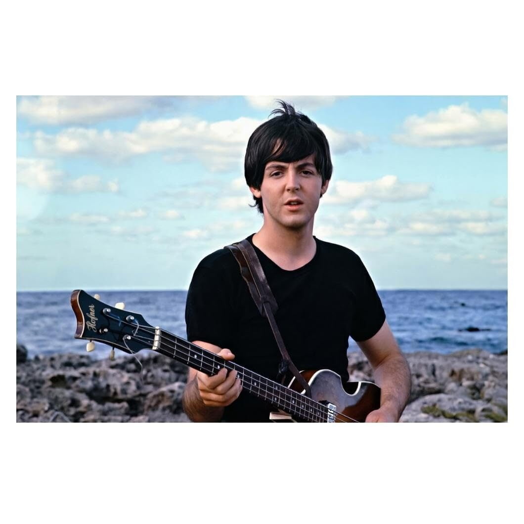 Paul McCartney Young Poster Iconic Rock Band Member Vintage 1960s Photo ...