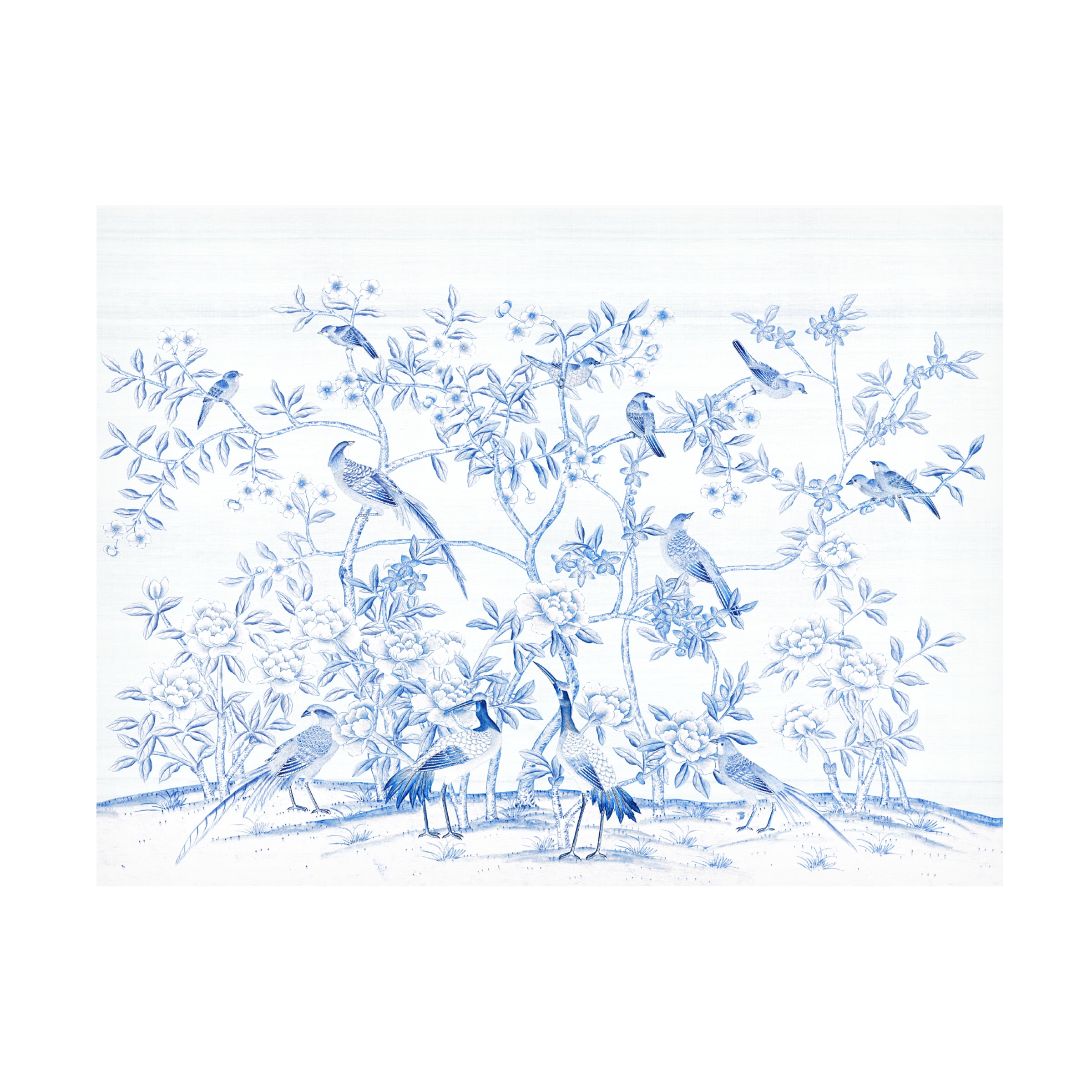Paul Montgomery 'Bird Party in Blue Porcelain' Canvas Art - Walmart.com
