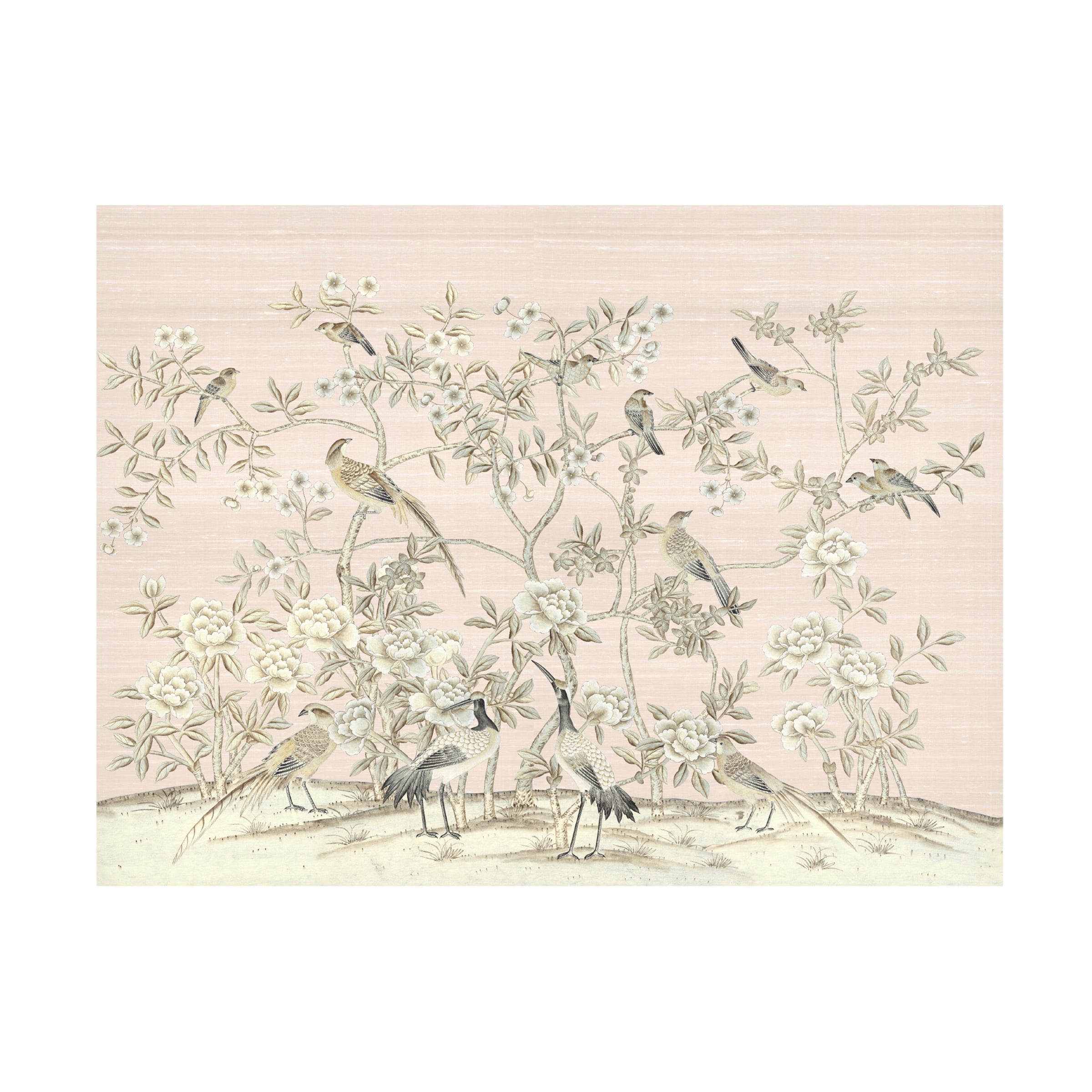 Paul Montgomery 'Bird Party in Pink Champagne' Canvas Art - Walmart.com