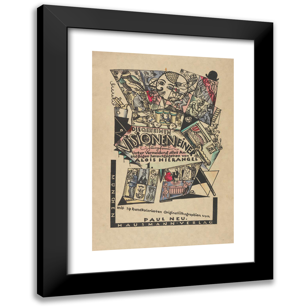 Paul Neu 11x14 Black Modern Framed Museum Art Print Titled - Visions of ...