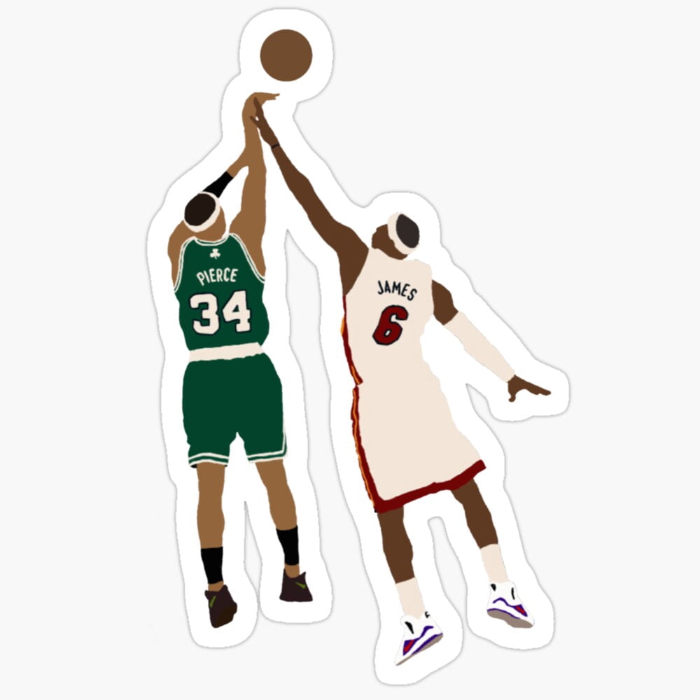 Paul Pierce Clutch Shot Over Lebron Sticker Phone Decal Water Bottle ...
