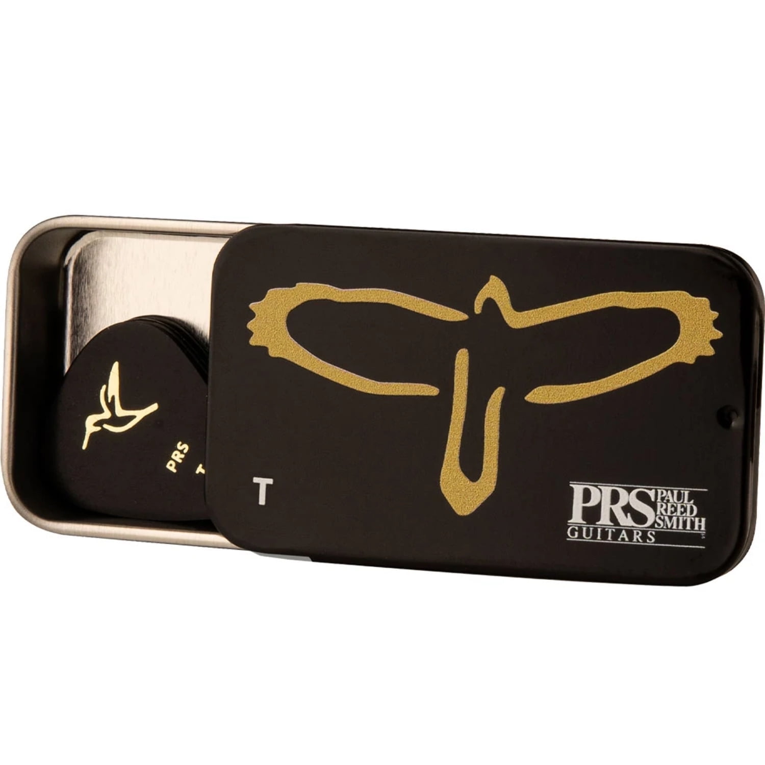 PRS Guitar Pick Tin Thin Assortment, Black/Gold Bird - Walmart.com