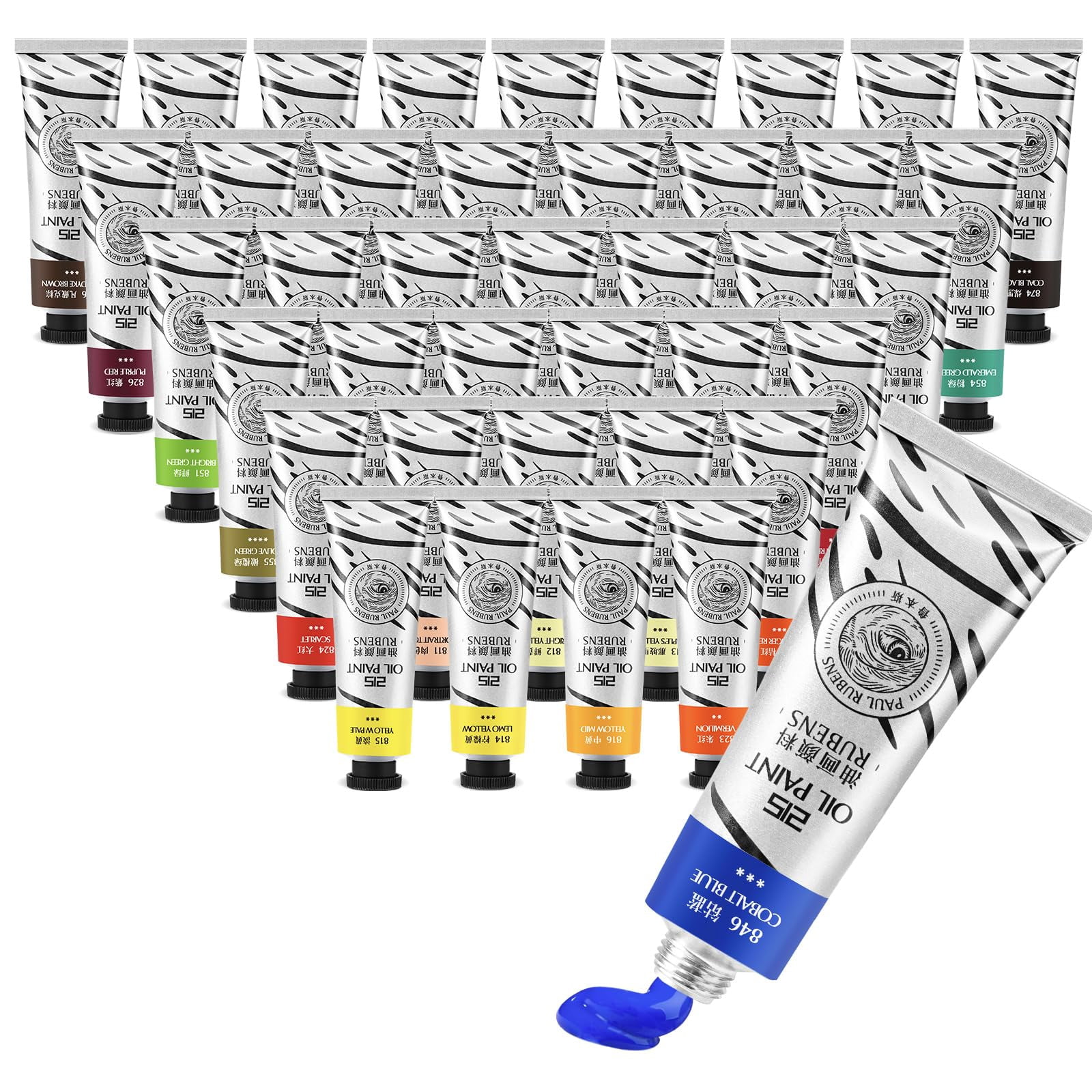 Paul Rubens Oil Paint, 40 Colors*50ml BSL1 LargeTubes, Professional Oil ...