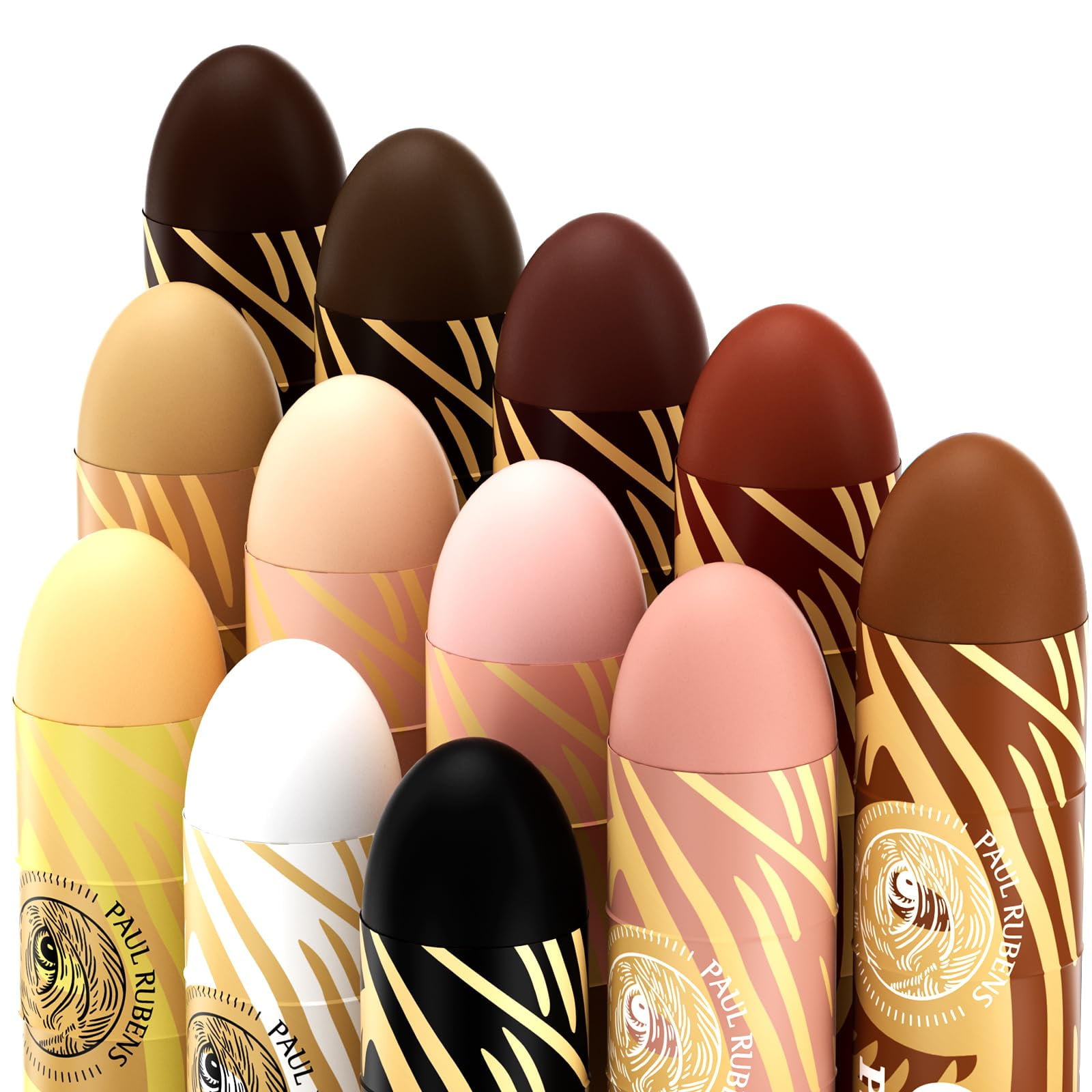 Paul Rubens Oil Pastels, 12 Portrait Colors Extra Large Oil Pastels Set ...