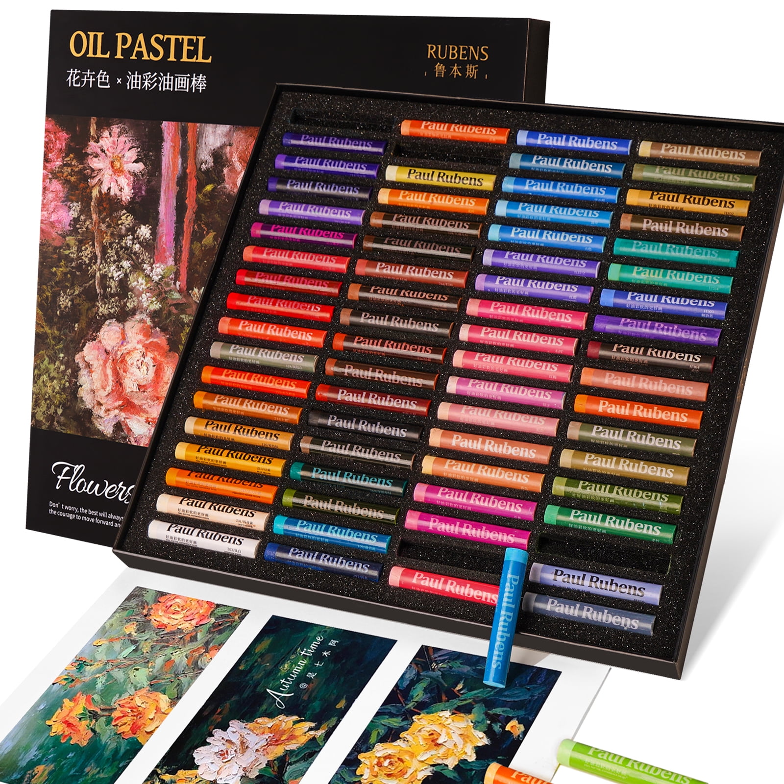 Free Shipping! Paul Rubens Oil Pastels, 72 Floral Colors Artist Soft ...