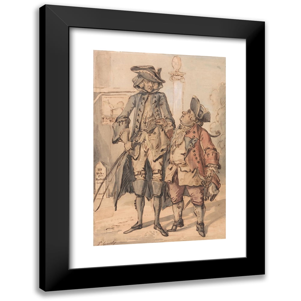 Paul Sandby 11x14 Black Modern Framed Museum Art Print Titled - Caricature of George Bubb ...