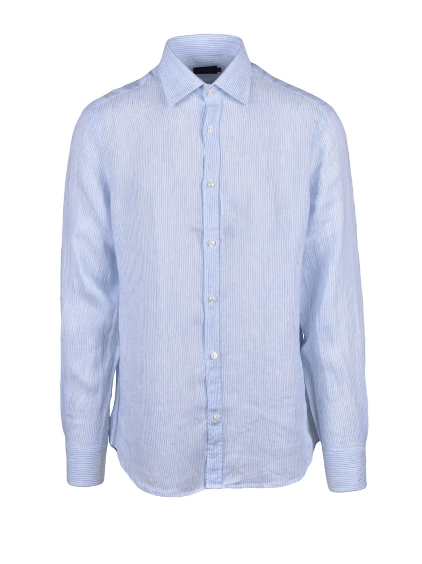 Paul & Shark White Light Blue Linen Shirt (Men's) - Walmart.com