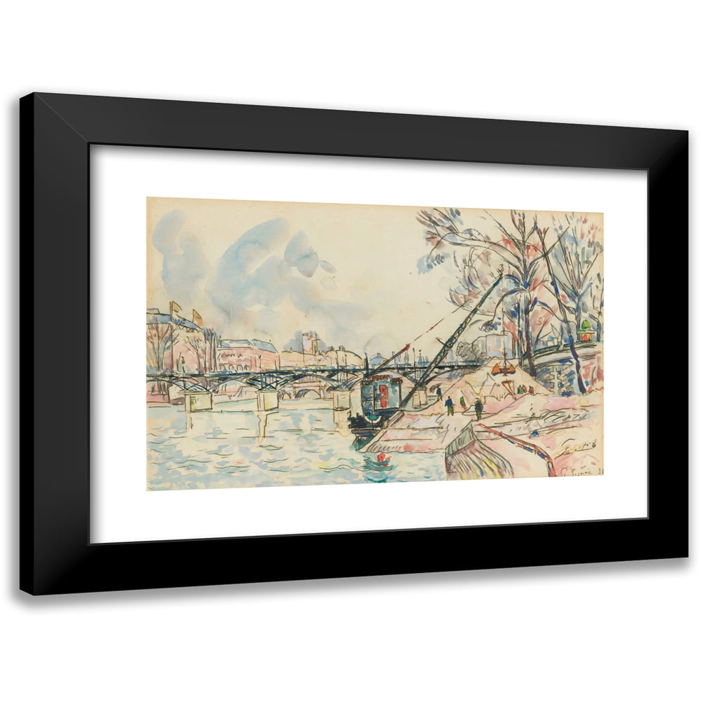 Paul Signac 24x17 Black Modern Framed Museum Art Print Titled - Paris ...