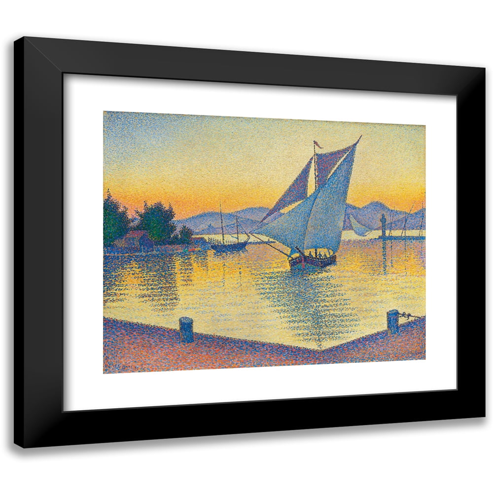 Paul Signac 24x20 Black Modern Framed Museum Art Print Titled - Port Au ...
