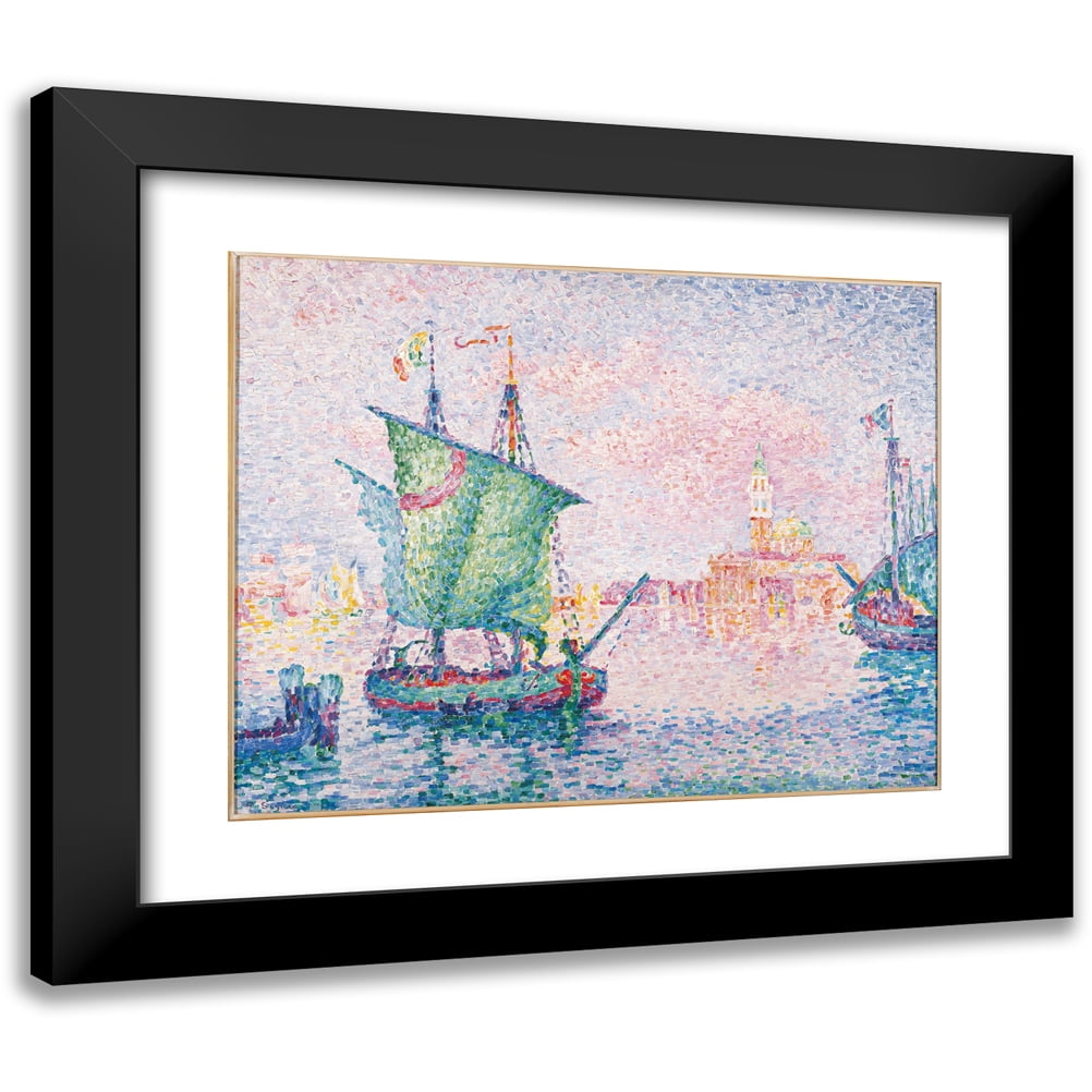 Paul Signac 24x20 Black Modern Framed Museum Art Print Titled - Venice ...
