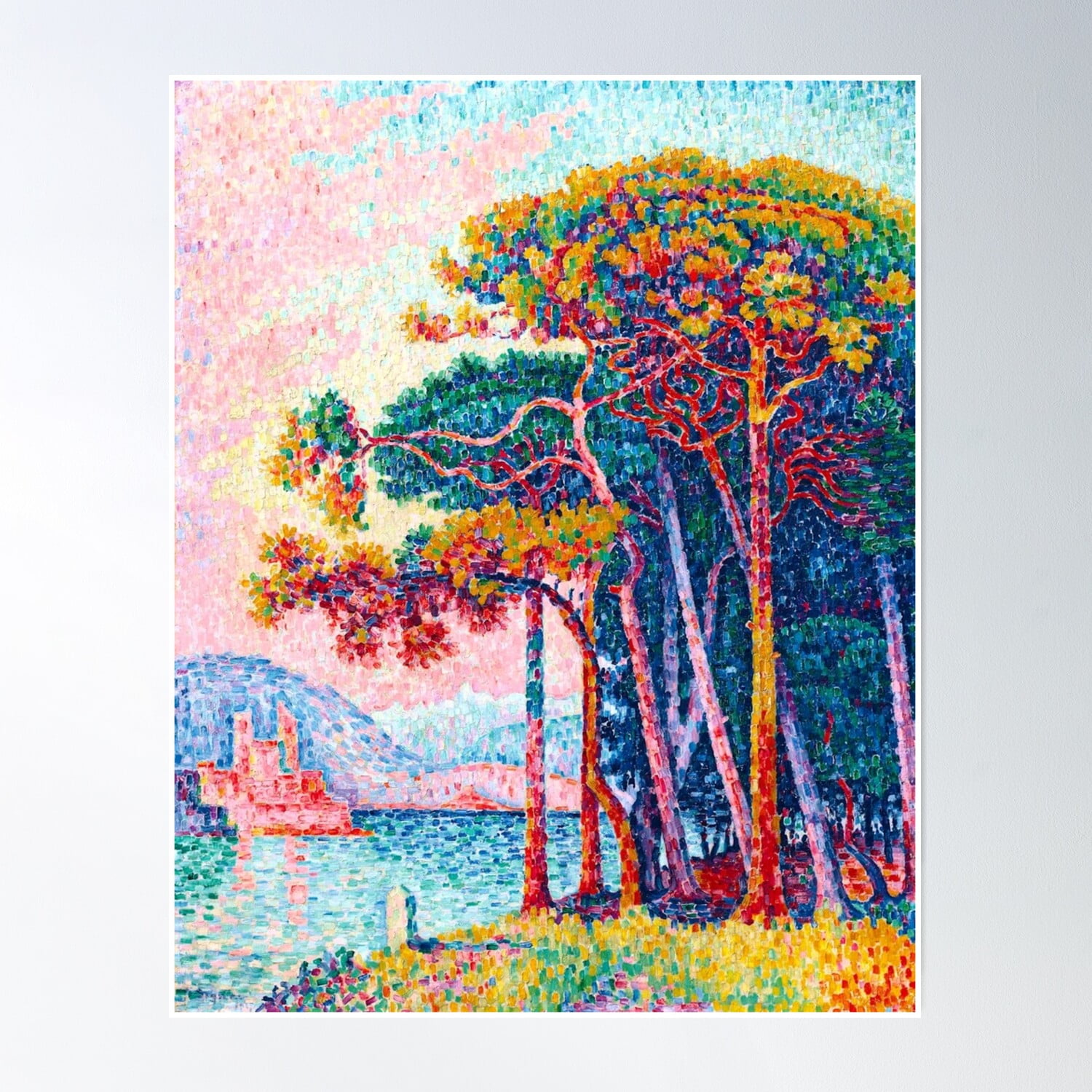 Paul Signac - Antibes - The Pinewood Poster Wall Art, Modern Wall Decor ...