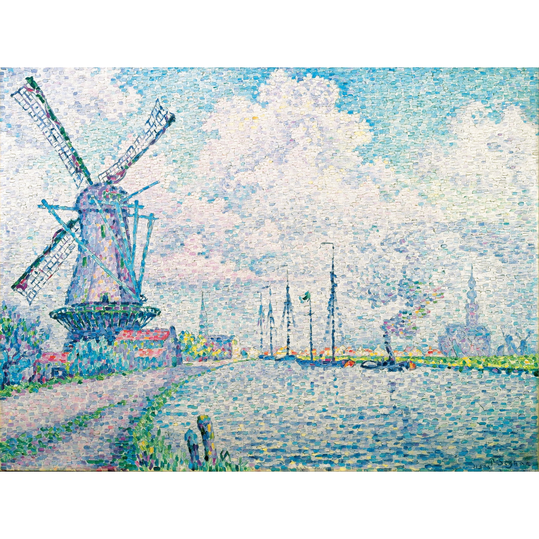 Paul Signac Canal of Overschie Extra Large Art Print Wall Mural Poster ...