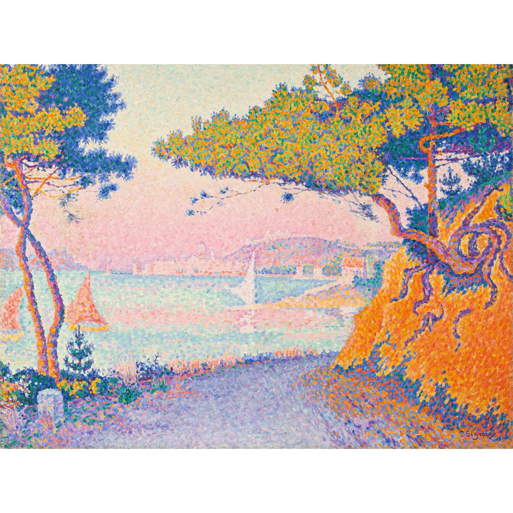 Paul Signac Golfe Juan Landscape Painting Extra Large XL Wall Art ...