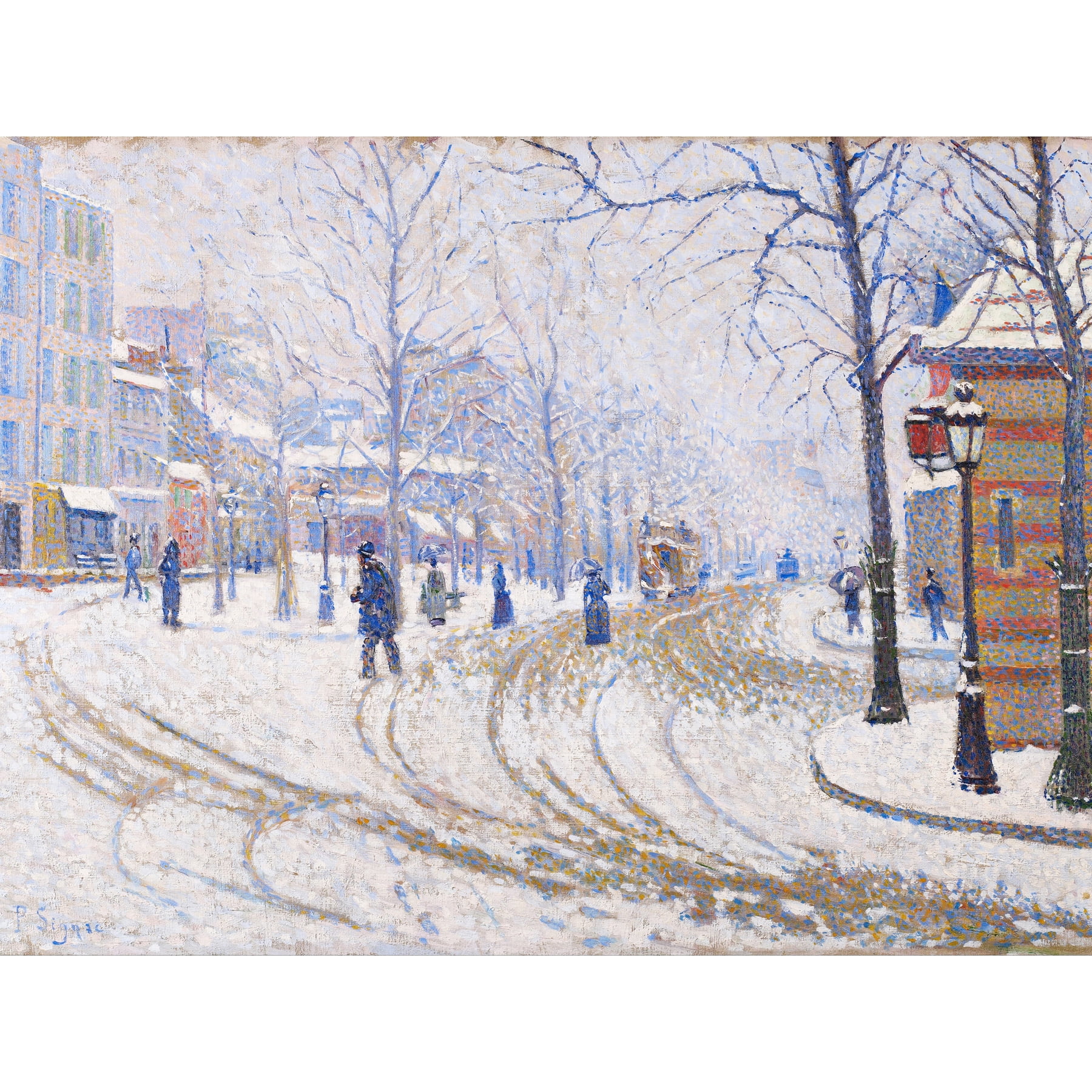 Paul Signac Snow Boulevard De Clichy Paris Extra Large Art Print Wall ...