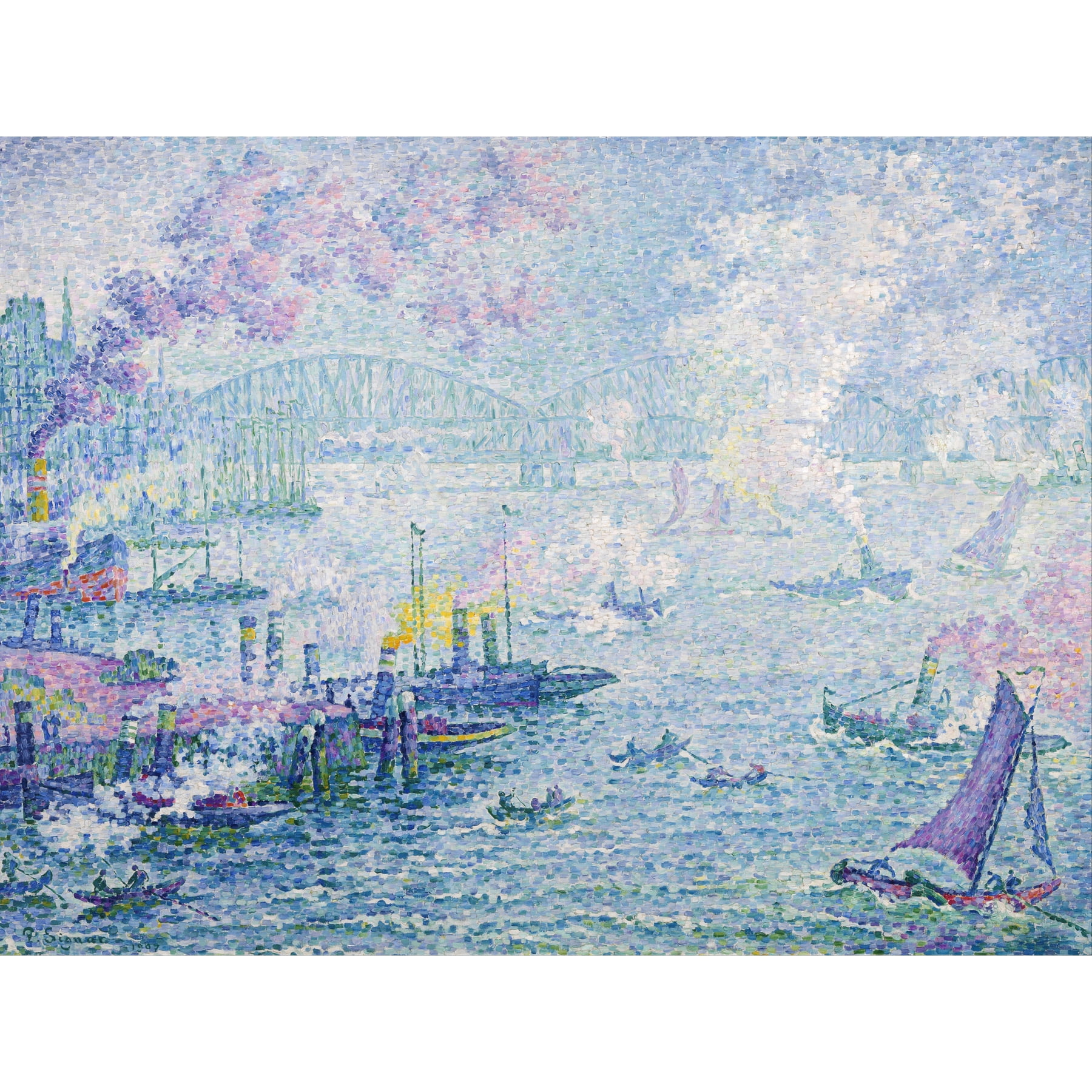Paul Signac The Port Of Rotterdam Extra Large Art Print Wall Mural ...