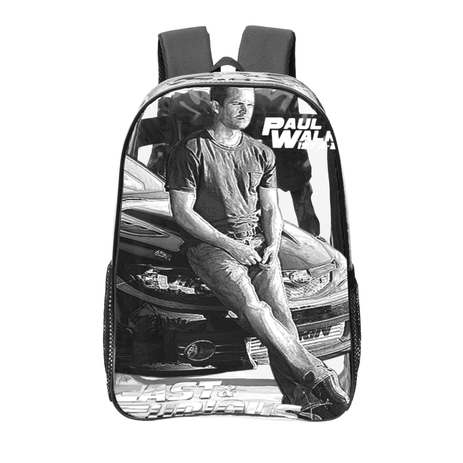 Paul Walker Street Racing Fast N Furious Transparent Backpack Fashion ...