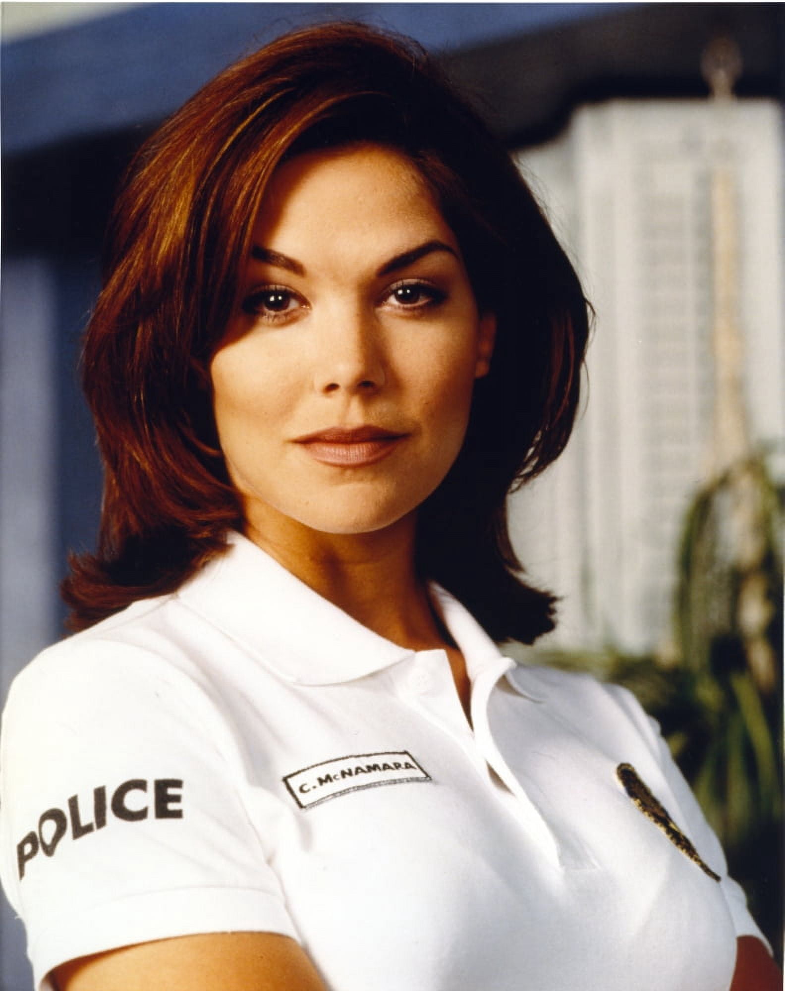 Paula Trickey Posed in White Police Polo Shirt Portrait Photo Print (8 ...