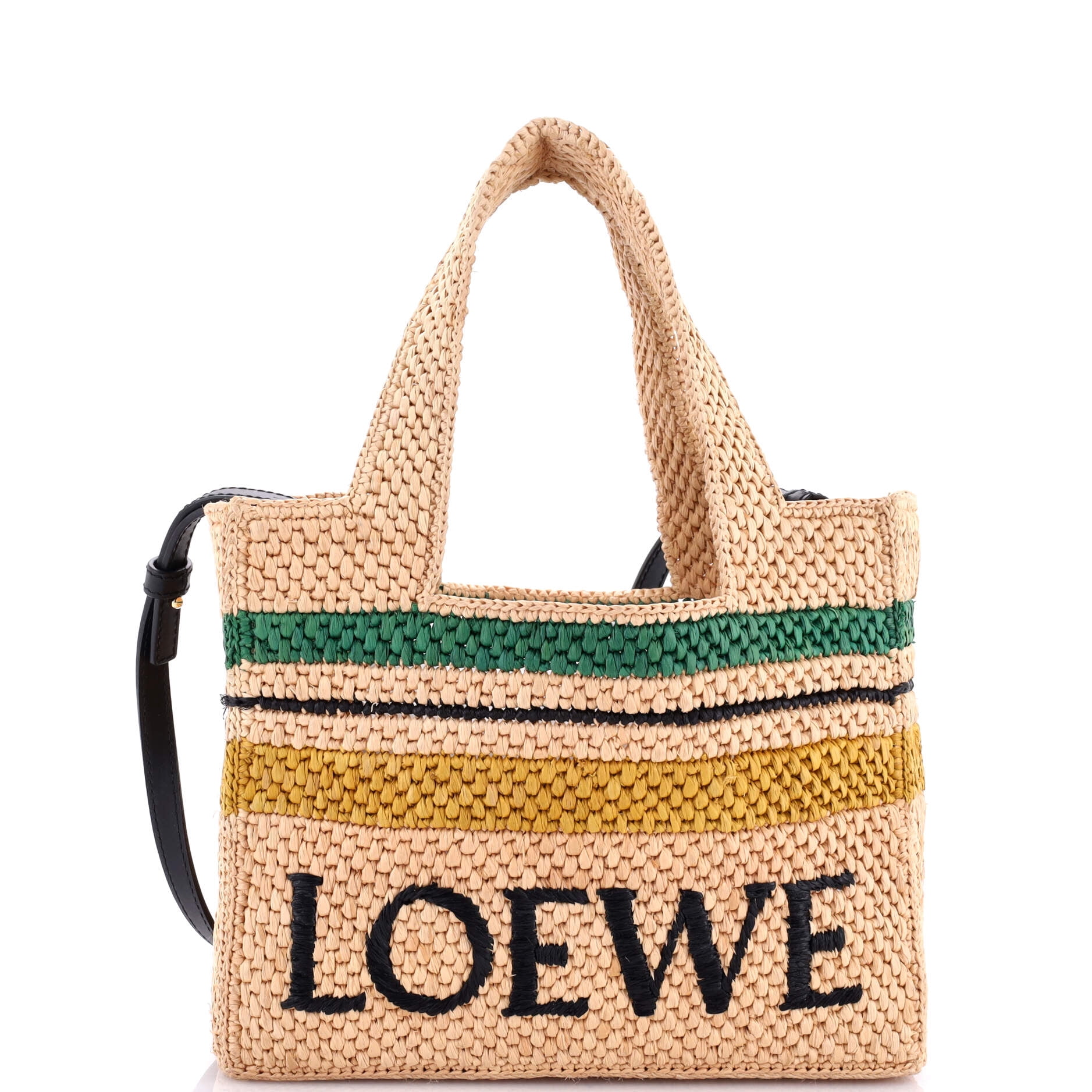 Pre-Owned Paula's Ibiza Logo Convertible Tote Raffia Small By Rebag ...