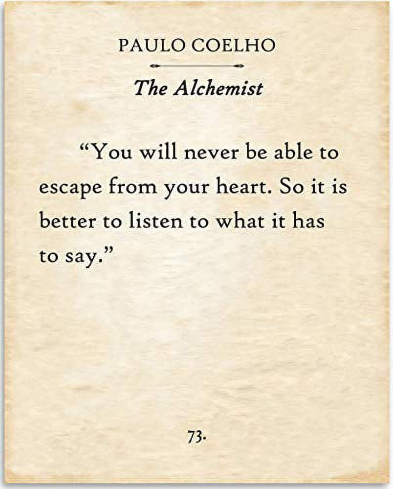 Paulo Coelho - You Will Never Be Able To Escape From Your Heart - Book ...