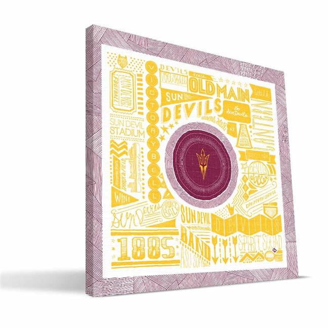 Paulson Designs ARSPG2424 Arizona State Pictograph Canvas, 24 x 24 in ...
