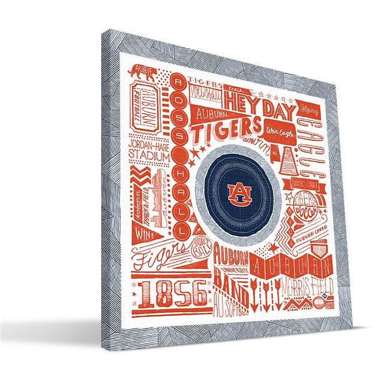 Paulson Designs AUBPG2424 Auburn Pictograph Canvas, 24 x 24 in ...