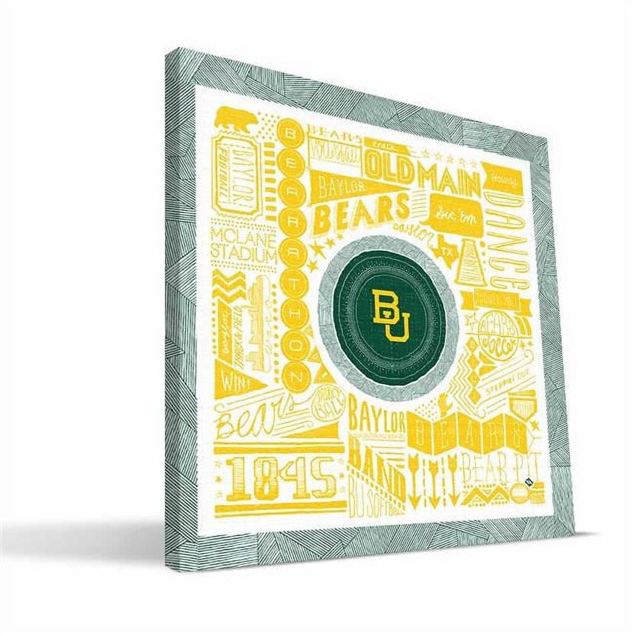 Paulson Designs BAYPG2424 Baylor Pictograph Canvas, 24 x 24 in ...