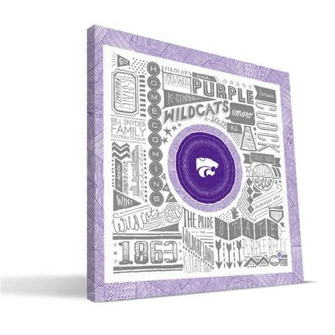 Paulson Designs KSUPG2424 Kansas State Pictograph Canvas, 24 x 24 in ...