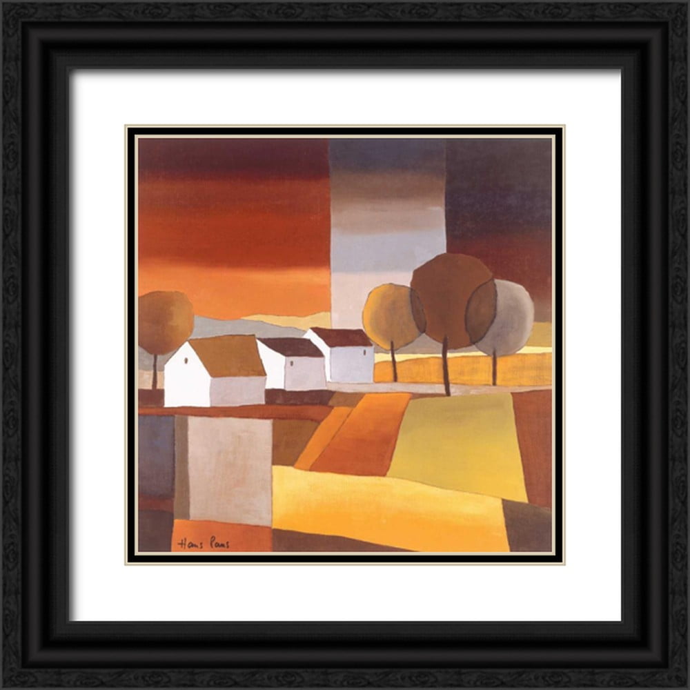 Paus, Hans 12x12 Black Ornate Wood Framed with Double Matting Museum ...