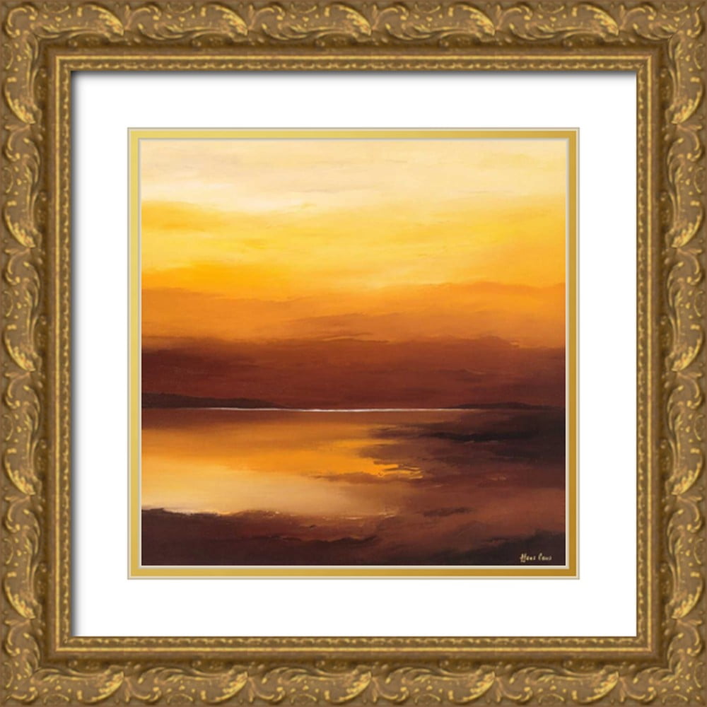 Paus, Hans 12x12 Gold Ornate Wood Framed with Double Matting Museum Art ...
