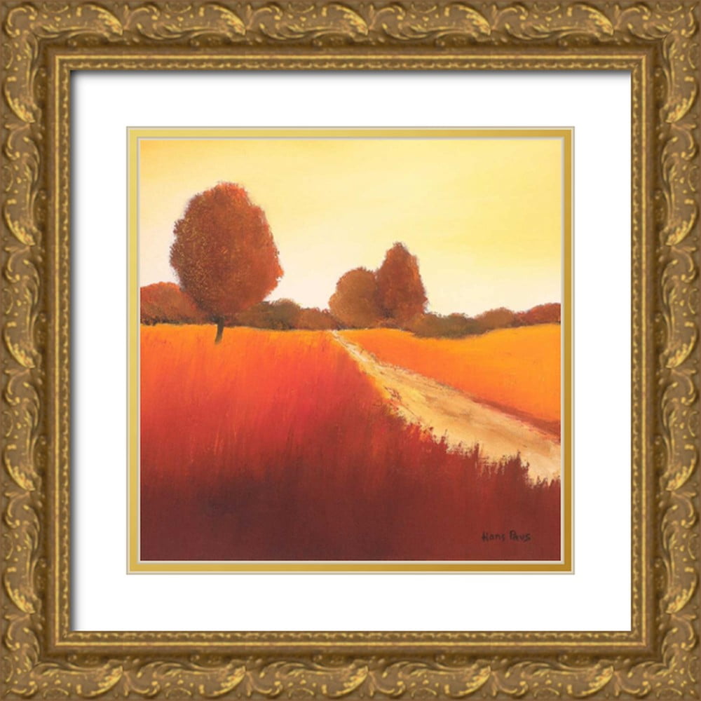 Paus, Hans 12x12 Gold Ornate Wood Framed with Double Matting Museum Art ...