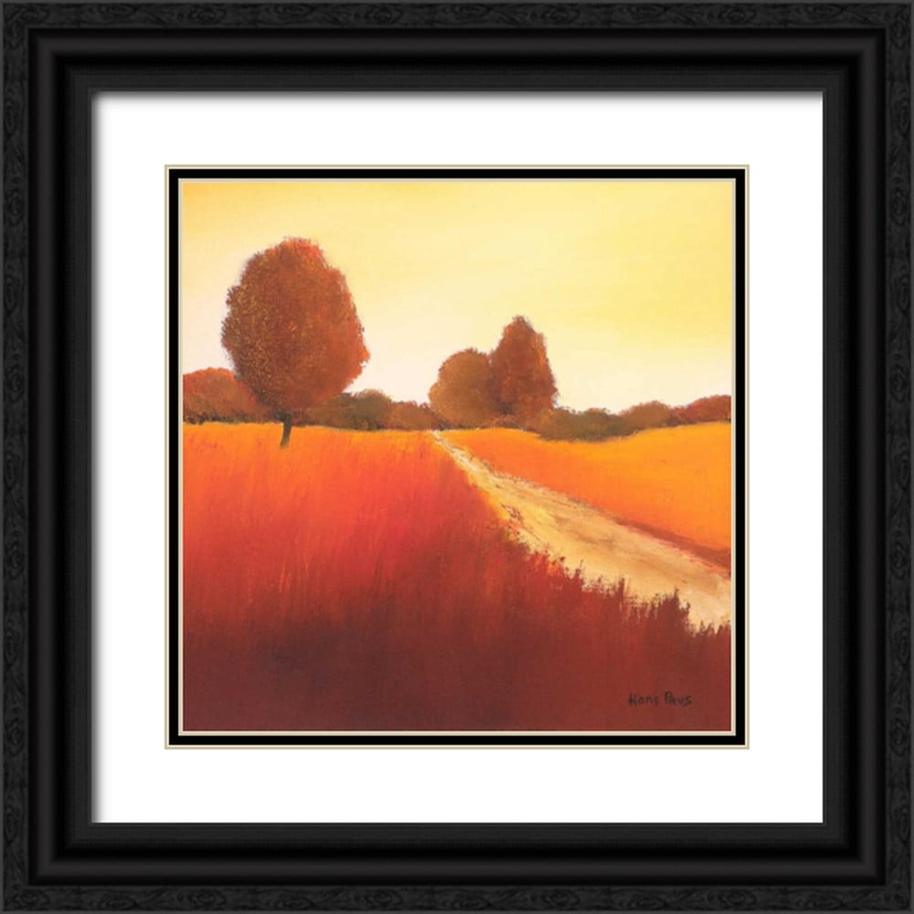 Paus, Hans 15x15 Black Ornate Wood Framed with Double Matting Museum ...