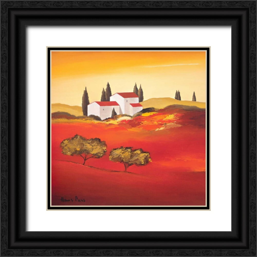 Paus, Hans 15x15 Black Ornate Wood Framed with Double Matting Museum ...